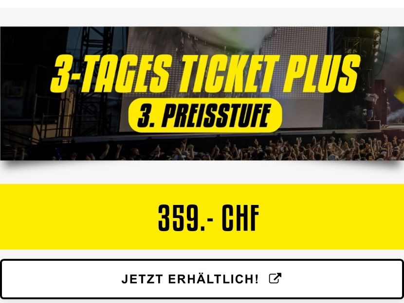 Openair Frauenfeld 3Tages Plus Ticket | Kaufen auf Ricardo