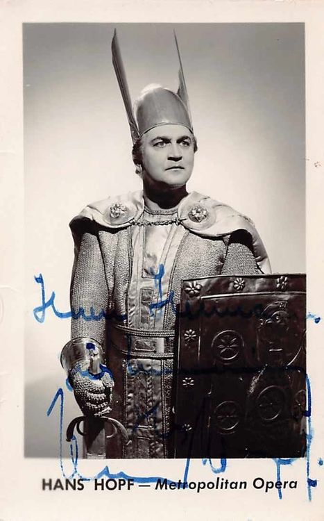 HANS HOPF - Metropolitan Opera - Autogramm mit Widmung ! | Kaufen auf ...