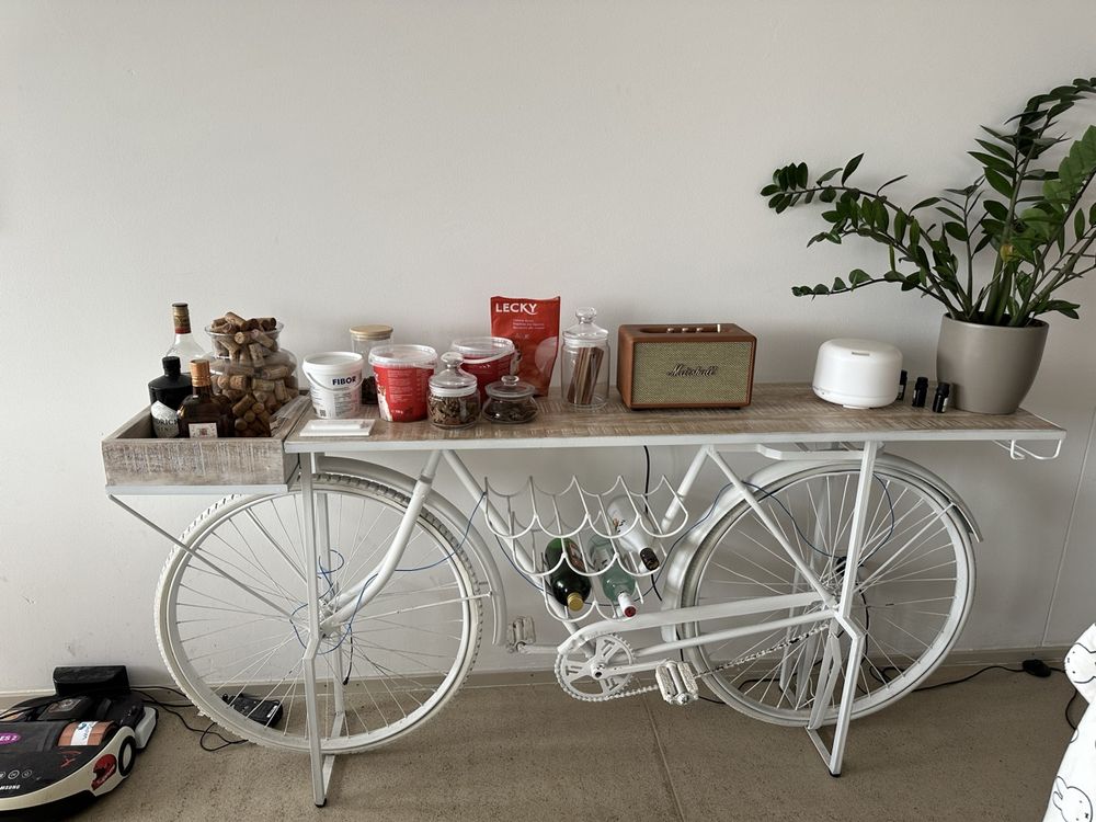 Vintage Bicycle Bar Table with Wine Rack | Kaufen auf Ricardo