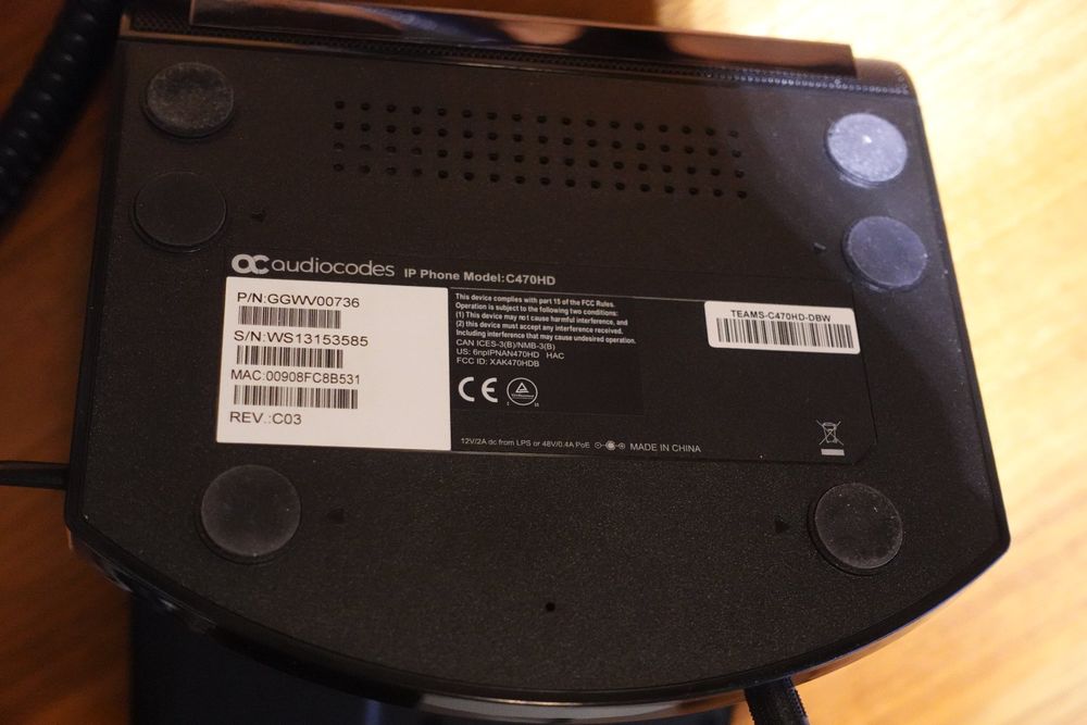 TEAMS-C470HD AudioCodes C470HD IP Phone VoIP-Telefon (Gebraucht) in für ...