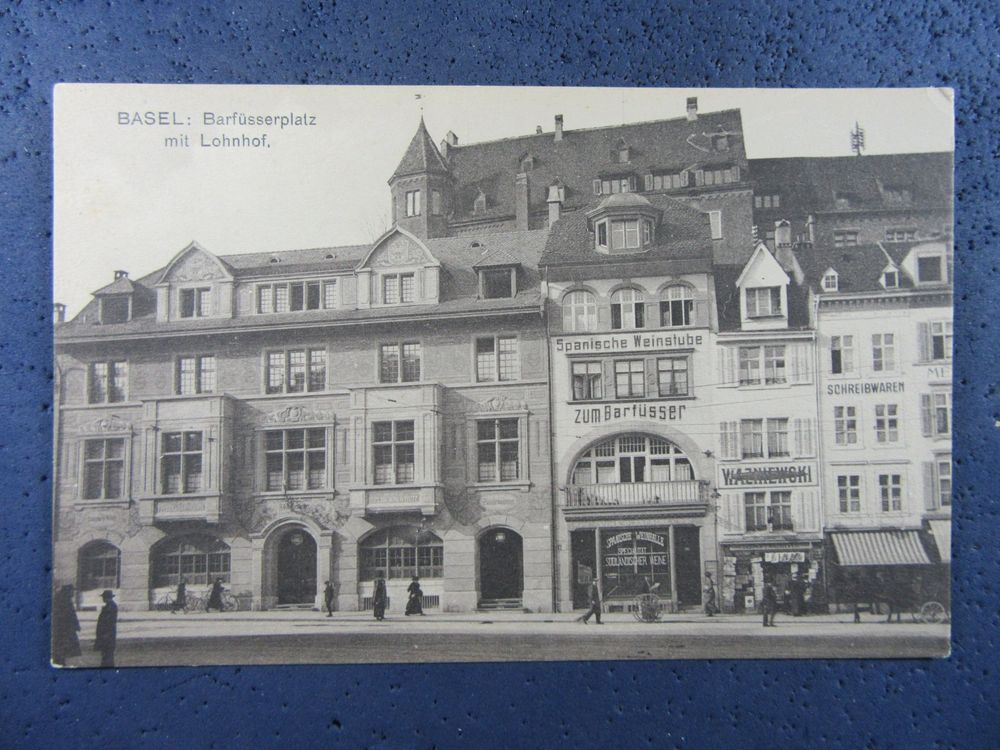 BASEL BARFÜSSERPLATZ MIT LOHNHOF RESTAURANT MUTZ SPAN.WEINHA (Gebraucht ...