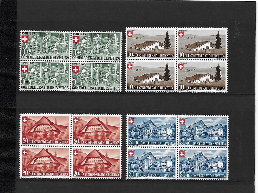 PP ** Viererbl. 1945 Kat: CHF 100.- | Kaufen auf Ricardo