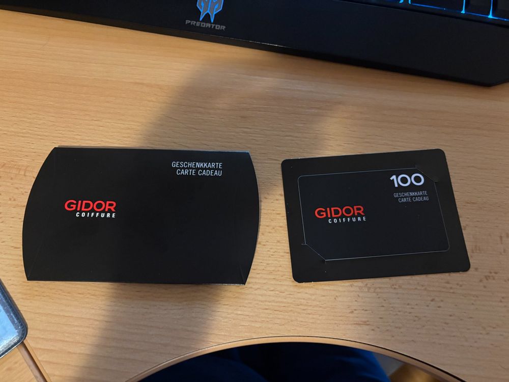 Gidor Geschenkkarte 100.- (Neu und originalverpackt) in Montlingen für ...