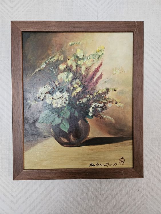Ölgemälde "Blumenstrauss" Max Hochreuter signiert gerahmt (Gebraucht) in Tobel für CHF 100 – nur ...