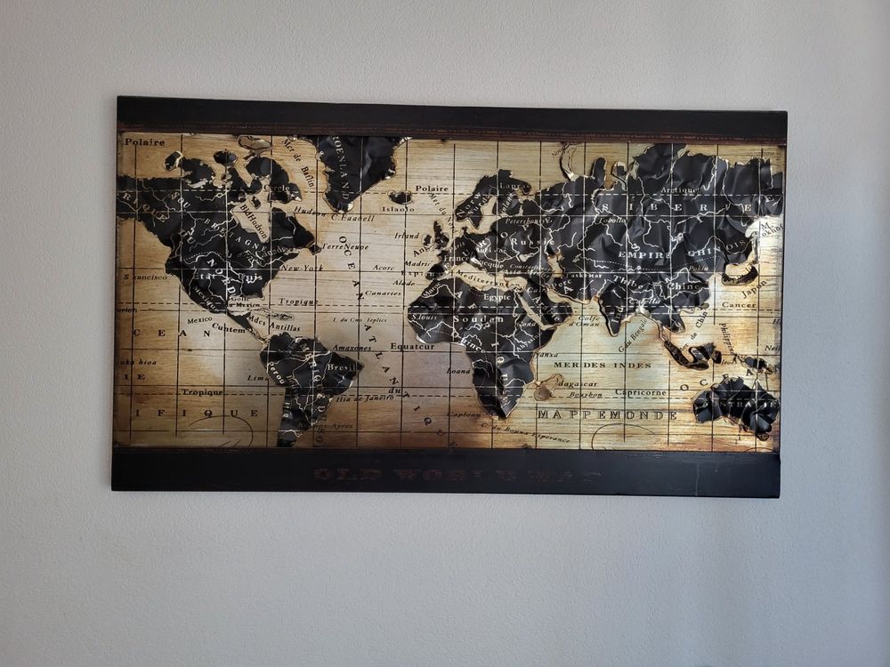 Metallbild Weltkarte | Kaufen auf Ricardo