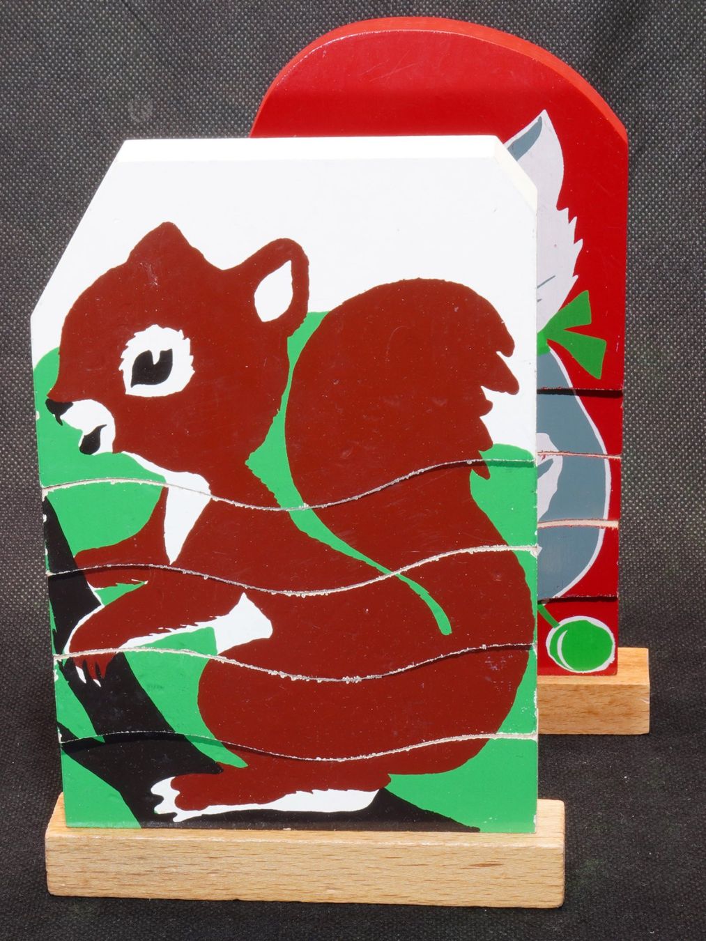 Alte Puzzles am Stab (2 Stück) aus Holz - Fernand Nathan (Gebraucht) in ...