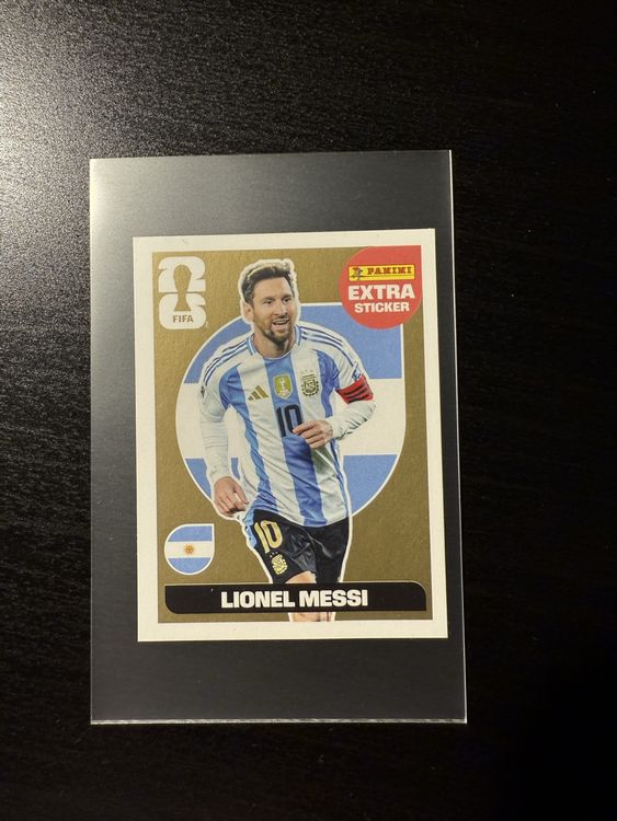 Lionel Messi extra sticker gold Panini WC 2026 (Neu (gemäss ...