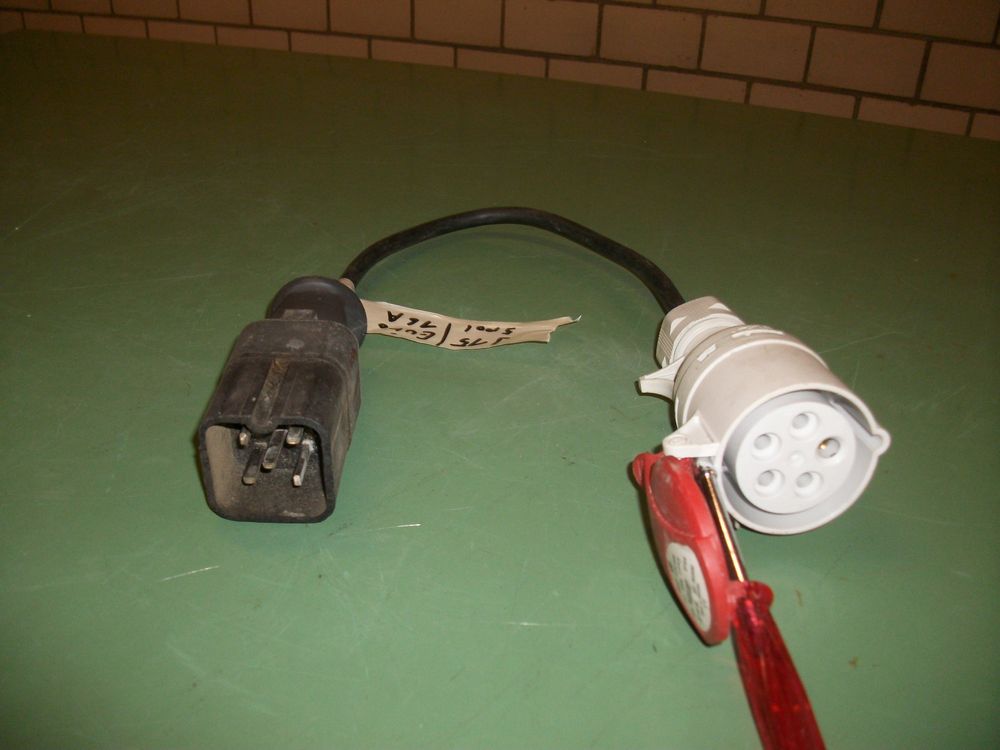 Übergang 380 Volt Stecker J 15 auf Kpl. Euro 16 A (Gebraucht) in ...
