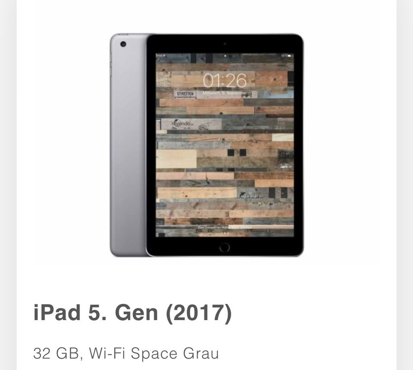 Apple IPad 32Giga 5 Generation 2017 | Kaufen auf Ricardo