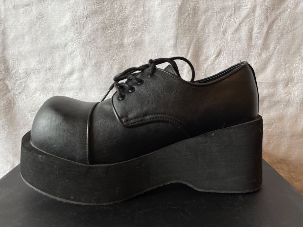 Schwarze Demonia Dank 101 Plateauschuh, Gr. 39 (Neu und ...