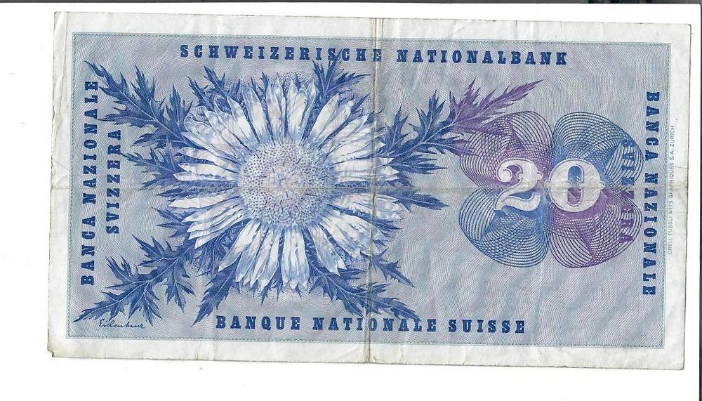 Banknote 20 Schweizer Franken (Gebraucht) in Rheineck für CHF 9 – mit ...