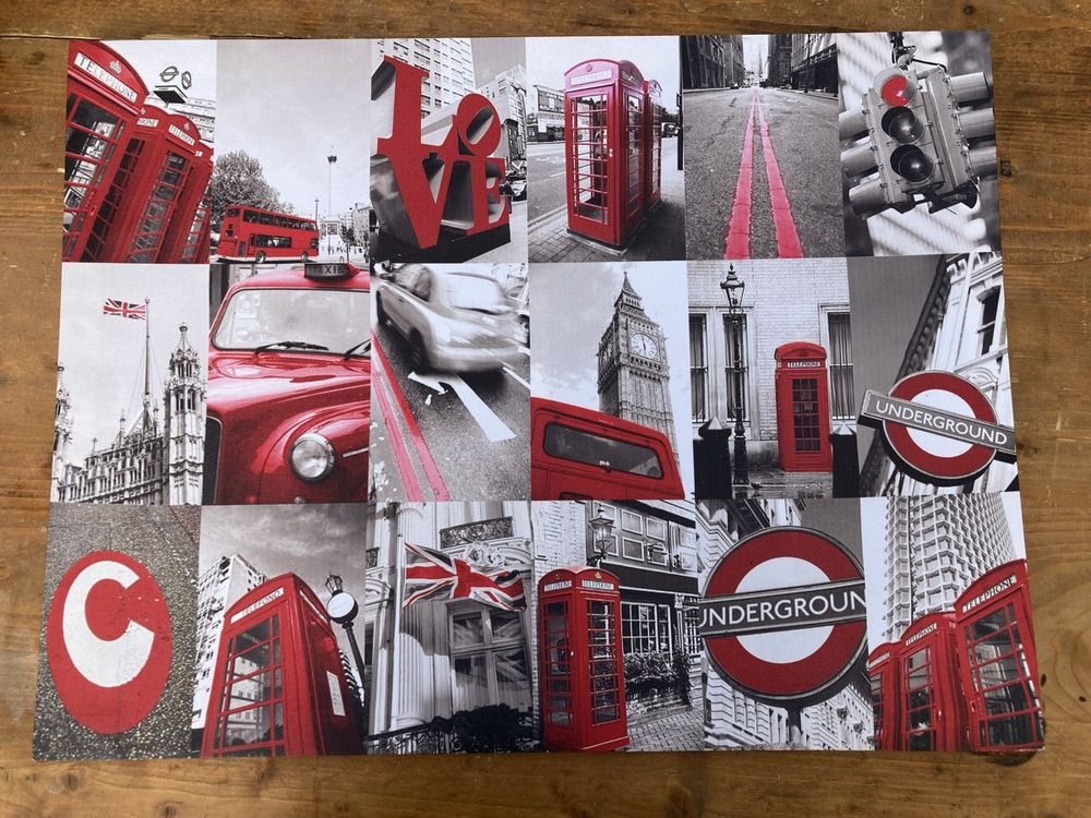 London Leinwandbild Vintage Deko Bild rot/schwarz/weiss (Gebraucht) in ...