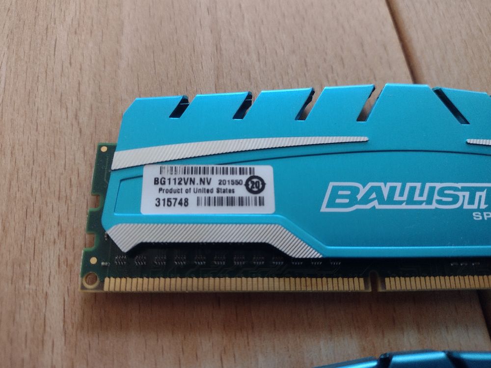 Ballistix Sport 2x 4GB DDR3-1600 Memory Module RAM - Blue (Gebraucht ...