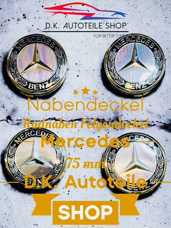 Mercedes 75mm Nabendeckel Radnaben Felgendeckel Dunkelblau | Kaufen auf ...