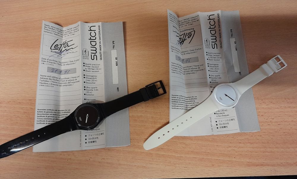 Swatch QUARTZ WHITE BLACK HOURS MINUTES Swiss Made | Kaufen auf Ricardo