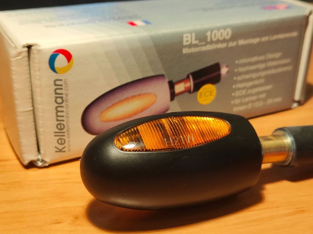 Kellermann BL 1000 Blinker Schwarz Matt | Kaufen auf Ricardo