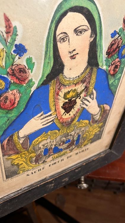 Tableau Jésus Christ Marie Vierge Maria antik (Gebraucht) in St-Cierges ...