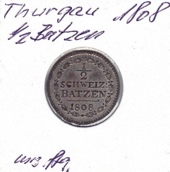 Kt Thurgau 1/2 Batzen 1808 unz stg 240.00 | Kaufen auf Ricardo