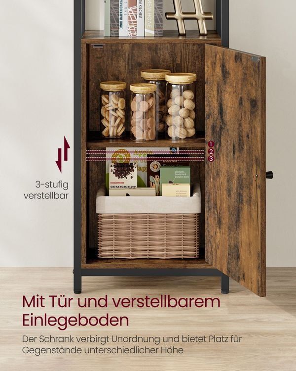 Bücherregal 24 x 40 x 159.5 cm vintagebraun LOREMUS (Neu und ...