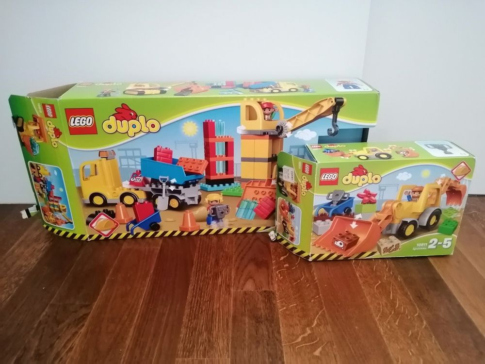 LEGO DUPLO 10813 Grosse Baustelle + 10811 Baggerlader (Gebraucht) in ...