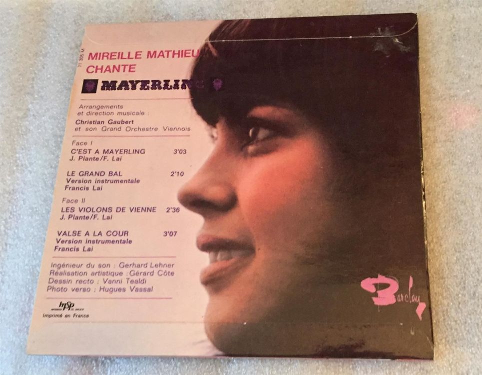 Mireille Mathieu Mayerling Francis Lai (Gebraucht) in Genève für CHF 3 – mit Lieferung auf ...