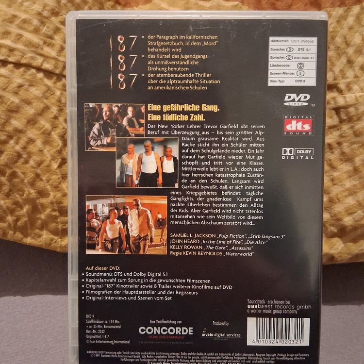 DVD 187- Eine gefaehrliche Gang. Eine toedliche Zahl. (Gebraucht) in ...