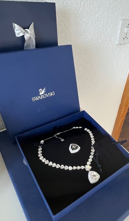 Swarovski Statement Kette & 2Anhänger neu und original & Box (Neu (gemäss Beschreibung)) in ...
