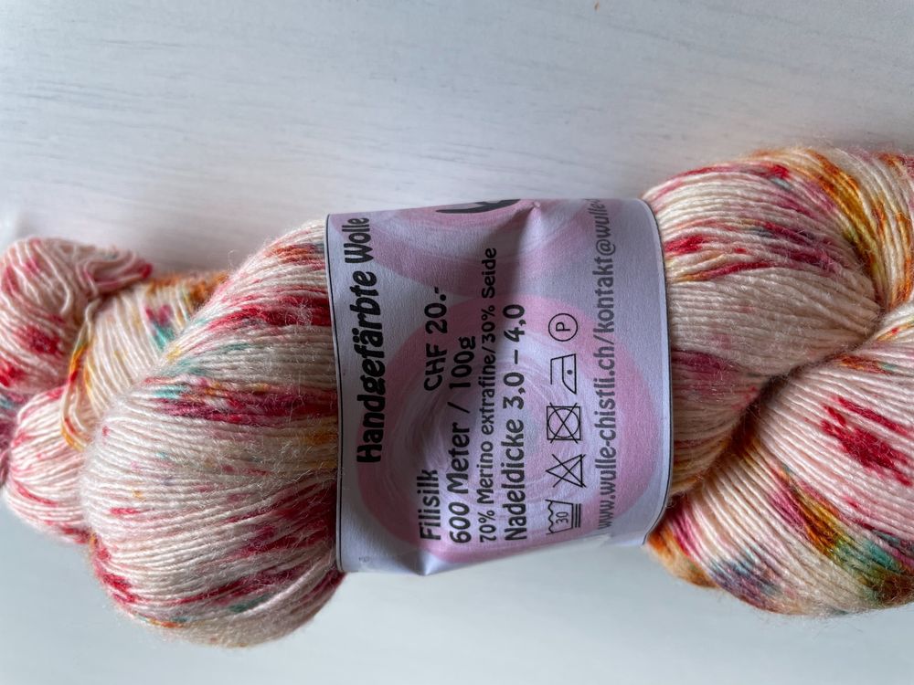 1 Knäuel Handgefärbte Wolle Merino/ Seide | Kaufen auf Ricardo