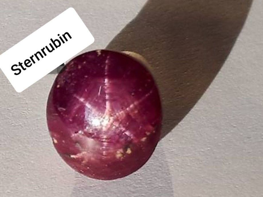 STERNRUBIN Star-RUBY mit Top Stern Sammlerstück (Neu (gemäss ...