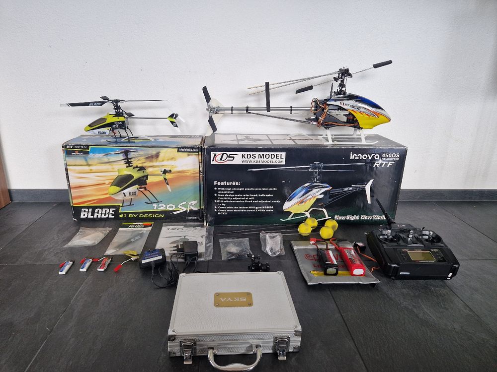 KDS Innova 450QS & Blade 120SR Helikopter Set mit Zubehör (Gebraucht ...