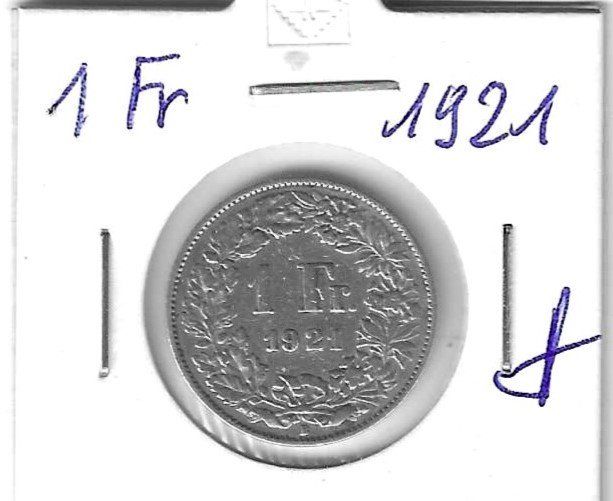 Monnaie Suisse 1 Fr 1921 | Kaufen auf Ricardo