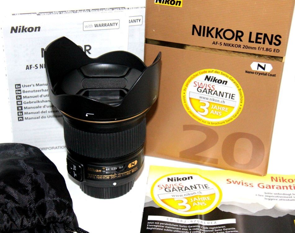 NIKON AF-S NIKKOR 20 mm f/ 1.8 ED + SB | Kaufen auf Ricardo