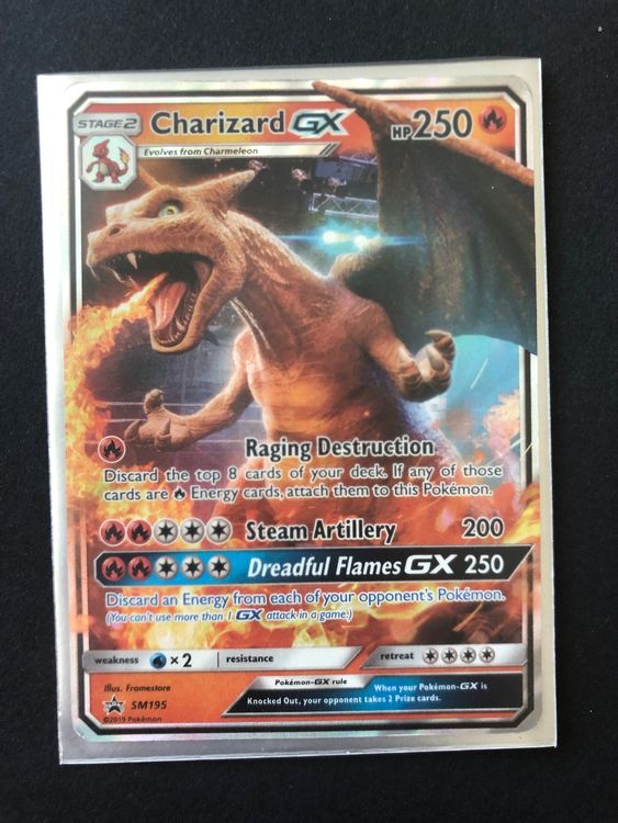 🇬🇧 Promo Sun Moon Charizard GX SM195 Pokemon (D'occasion) à Ecublens VD ...