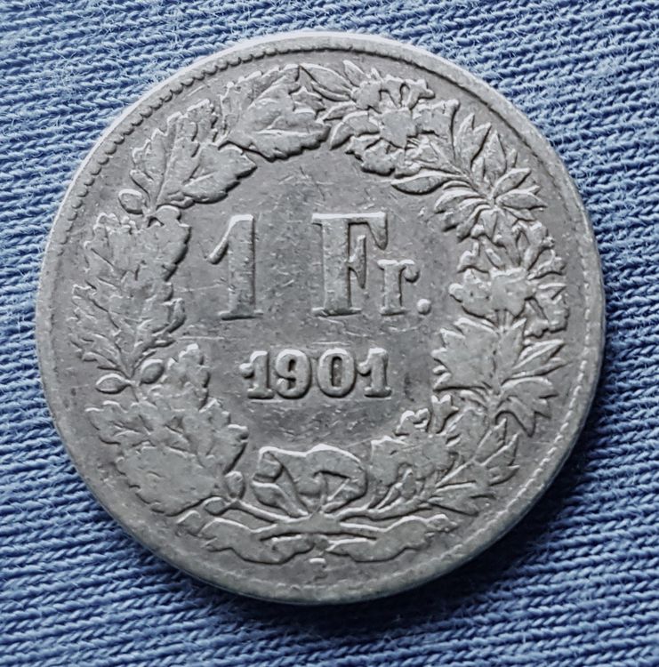 1 Franken 1901 uralte sehr rare Silbermünze ab nur 1 Fr !!! (Gebraucht) in Camignolo für CHF 3 ...