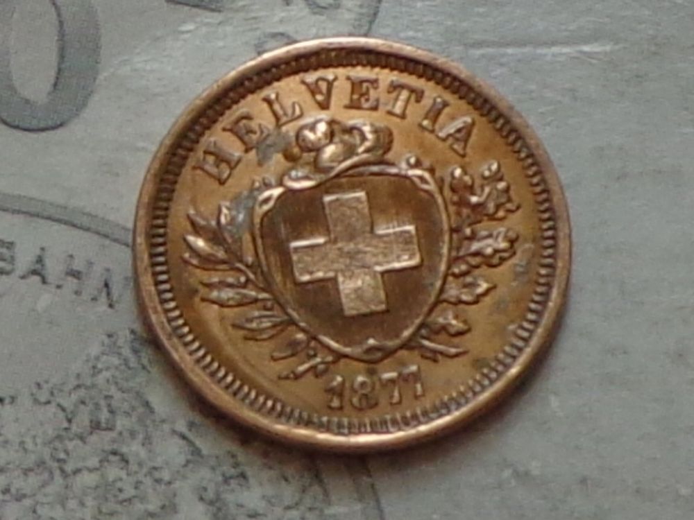 1 ct. 1877 B Belle pièce - Rare (Gebraucht) in Pully für CHF 100 – mit Lieferung auf Ricardo kaufen
