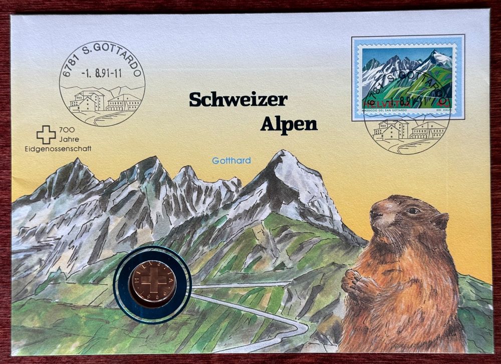 Numisbrief Glücksbrief mit 1 Rappen 1986 | Kaufen auf Ricardo