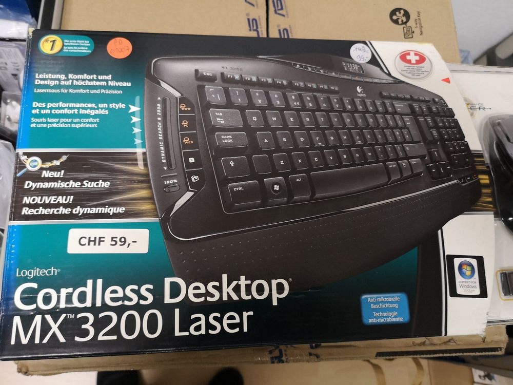 Cordless Desktop MX 3200 Laser Logitech Neu Tastatur + Maus (Neu ...