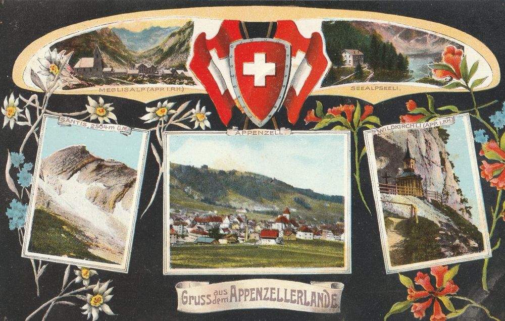 Appenzell Gruss aus dem Appenzellerland 1909 koloriert selte (Gebraucht ...