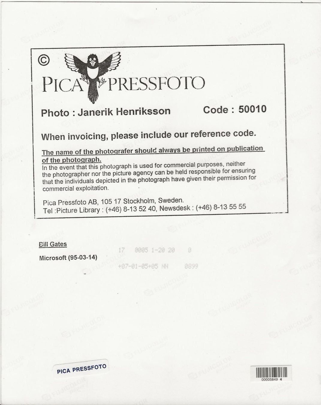 Bill Gates, Gründer von Microsoft, 1995, frühes Foto!!! (Gebraucht) in ...