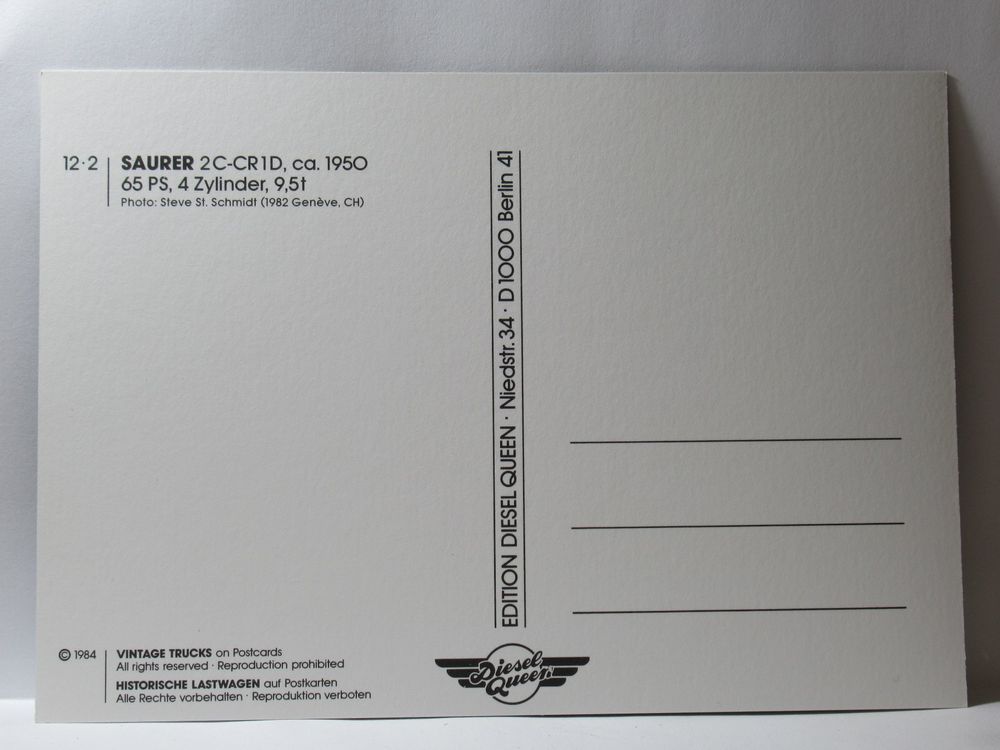 LKW Saurer 2C-CR1D, ca. 1950 AK (Neu (gemäss Beschreibung)) in Grenchen ...