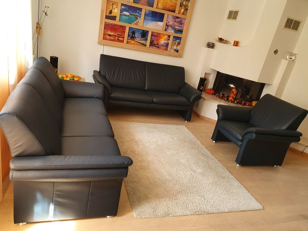 Leder Sofa Polstergruppe (3er + 2er + 1er) | Kaufen auf Ricardo