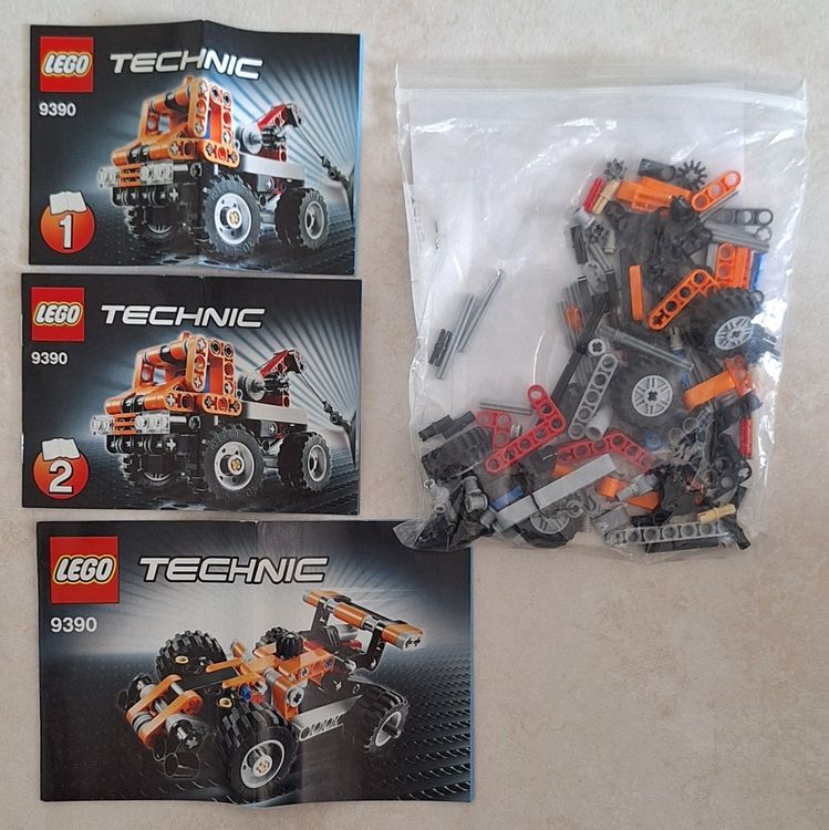 Lego Technic Mini Abschlepptruck und Rennauto 9390 (Gebraucht) in ...
