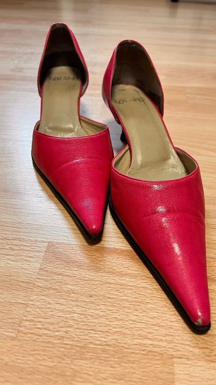 spitze Leder Pumps, Gr. 39 | Kaufen auf Ricardo