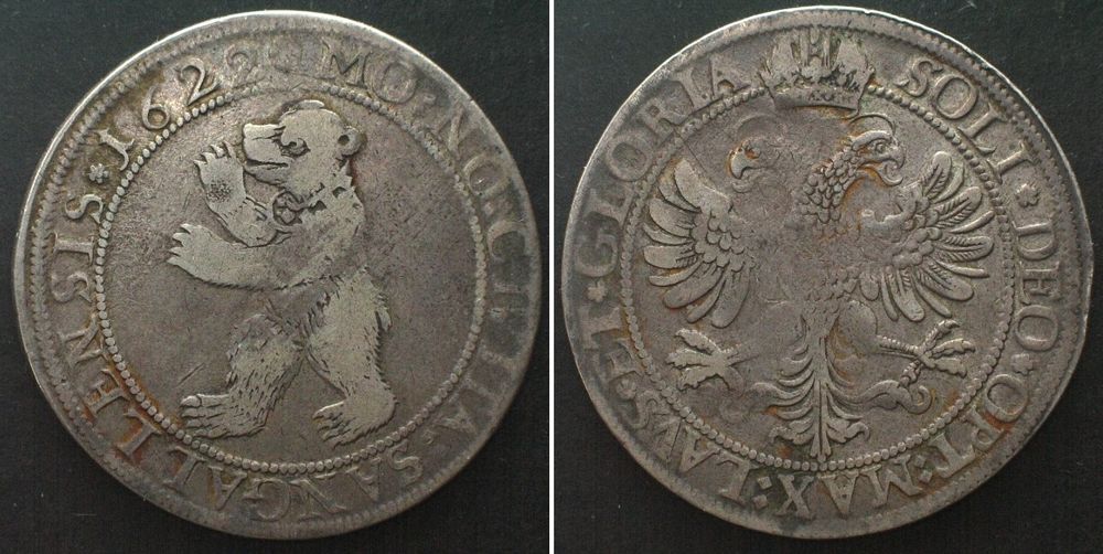 Schweiz ST. GALLEN Stadt. Taler 1622 Silber ss+ (Gebraucht) in Riehen ...
