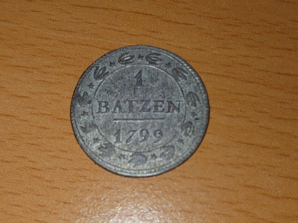 Helvetische Republik: 1 Batzen 1799 o. Mz + mit 10 **selten* (Gebraucht ...