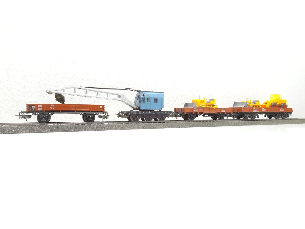 4 Märklin Güterwagen Bauwagen Kran HO 4424 / 4474 / 4611 (Gebraucht) in ...