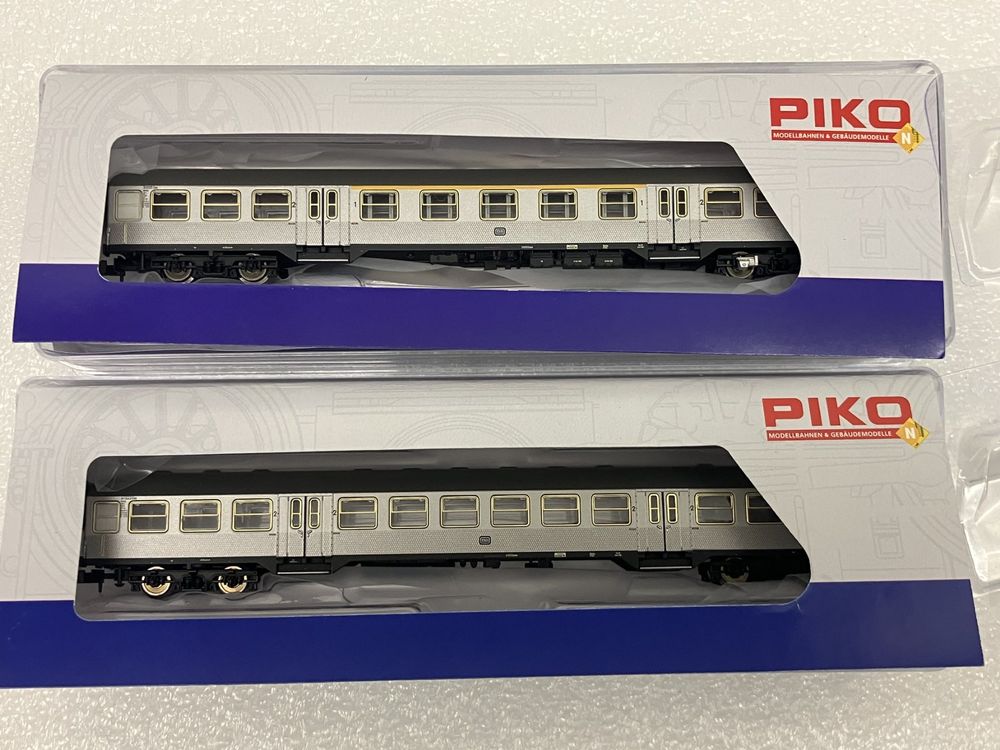 PIKO 40640/41= 2 Personenwagen 'Silberling' 1./2. Klasse, DB (Neu ...