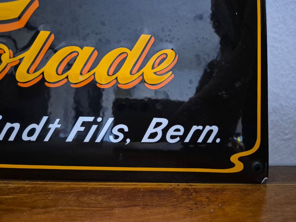 Emailschild Lindt & Sprüngli Chocolade Logo Emaille Schild (Gebraucht ...