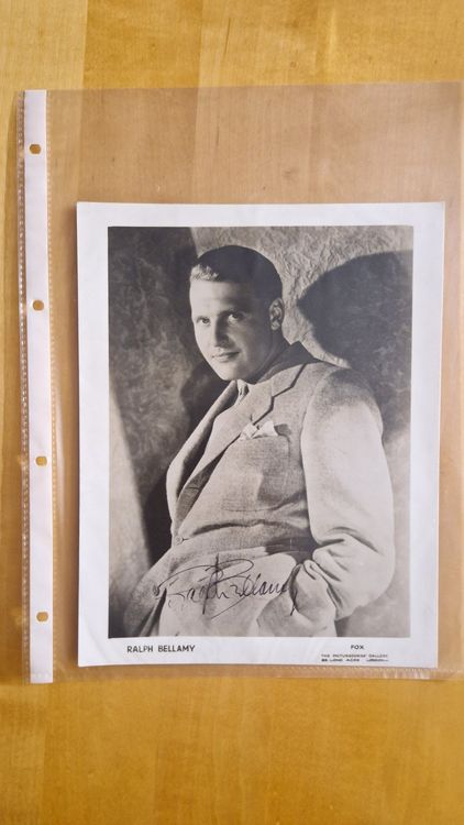 Ralph Bellamy, Original Autogramm auf Grossfoto in s/w (Gebraucht) in ...