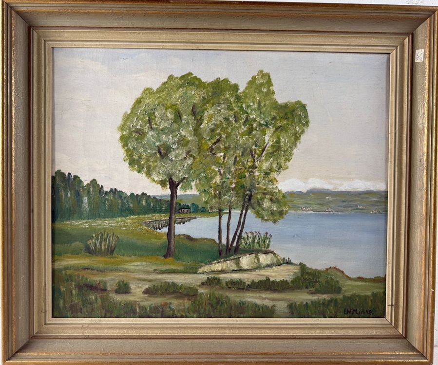 Originales Landschafts-Gemälde von E. Wittlin, 1949! (Gebraucht) in Neuhausen am Rheinfall für ...